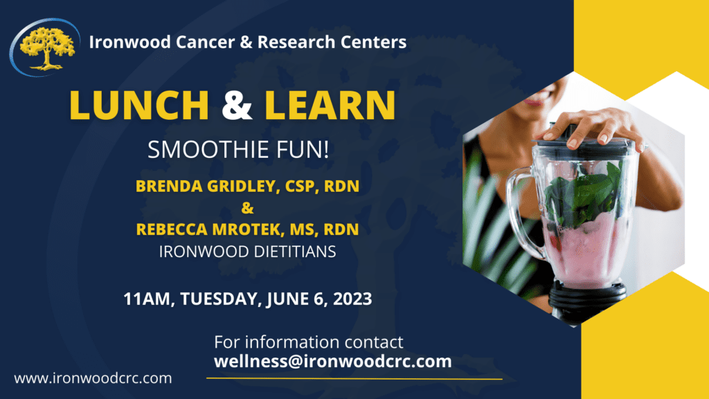 SCS Lunch & Learn Smoothie Fun with Ironwood Dieticians - ironwood ...